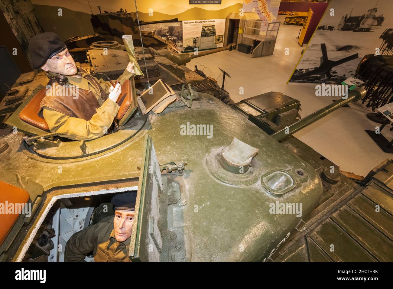 England, Dorset, Bovington Camp, Interior View of The Tank Museum Stock ...