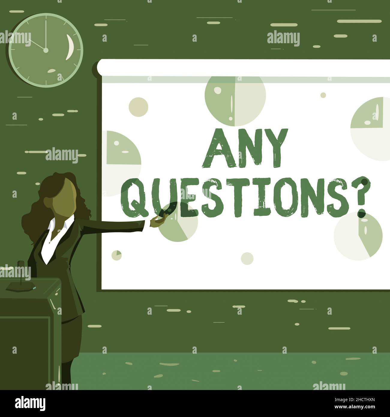 Text caption presenting Any Questions Question. Business idea Allowing ...