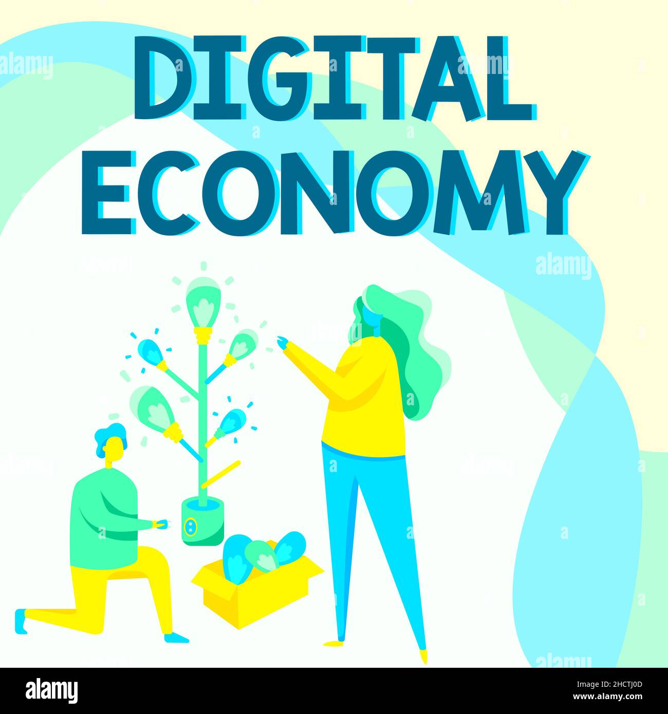 Inspiration showing sign Digital Economy. Business overview advancement ...