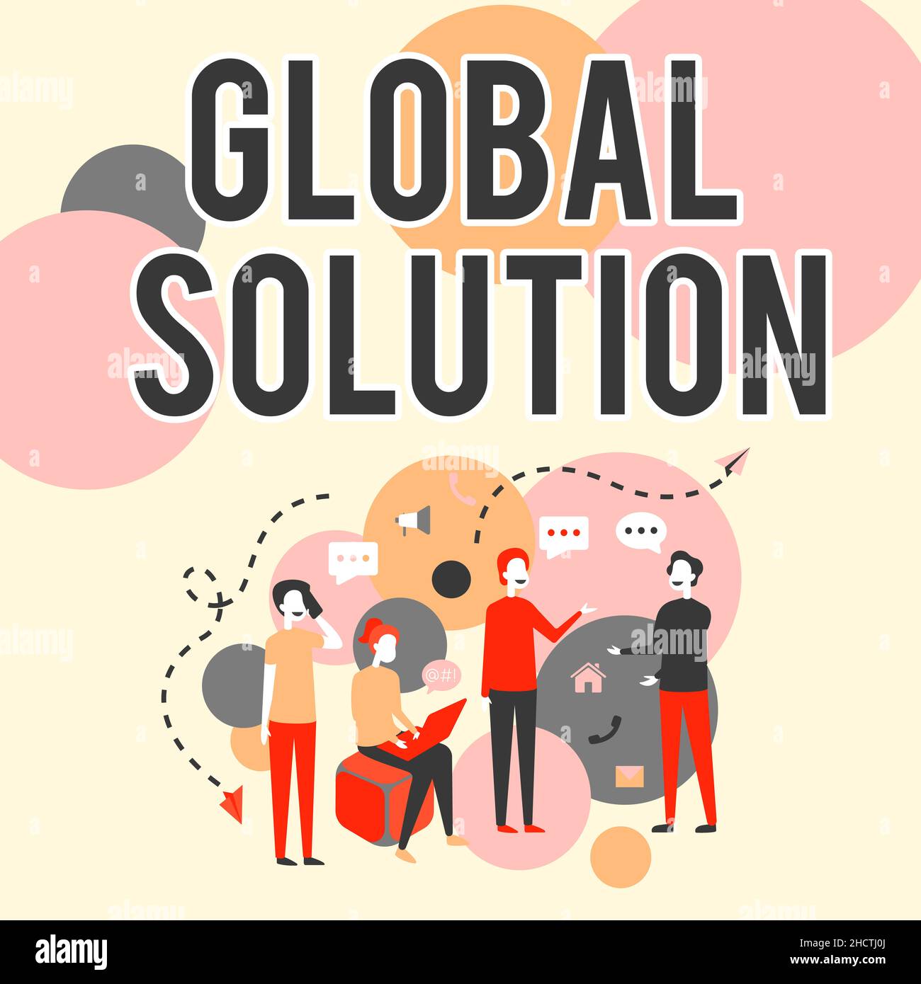 Sign displaying Global Solution. Concept meaning prototypes that may ...