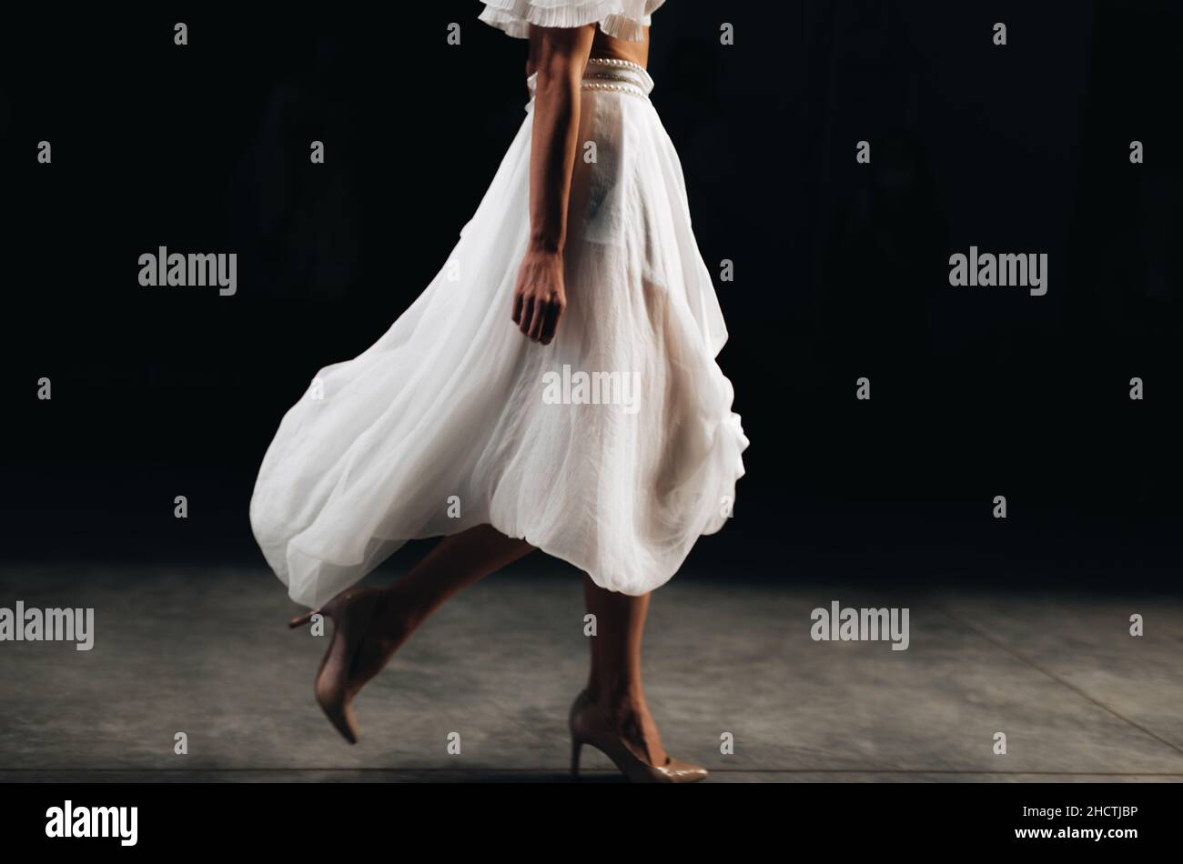 White blouse black skirt hi-res stock photography and images - Alamy