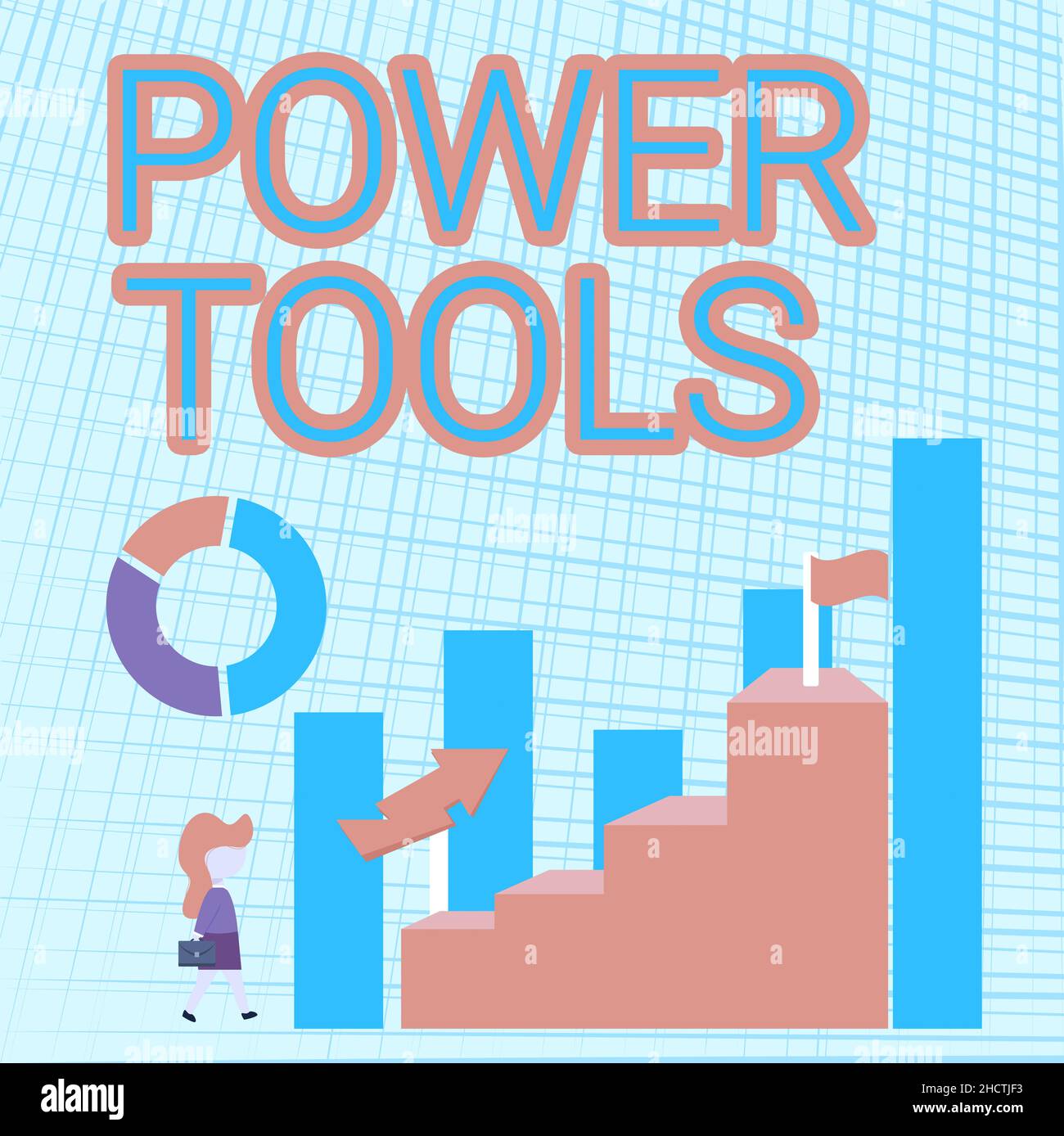 Hand writing sign Power Tools. Conceptual photo tools powered by an ...