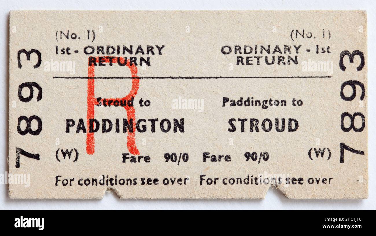 1960s train ticket hi-res stock photography and images - Alamy