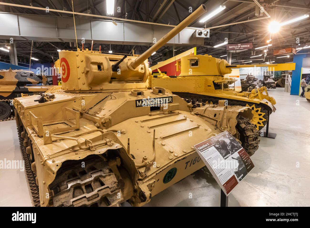 England, Dorset, Bovington Camp, The Tank Museum, Display of Tanks ...