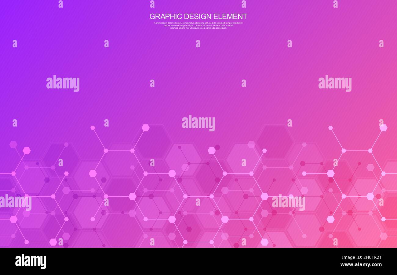 Vector illustration of abstract geometric background with hexagons ...