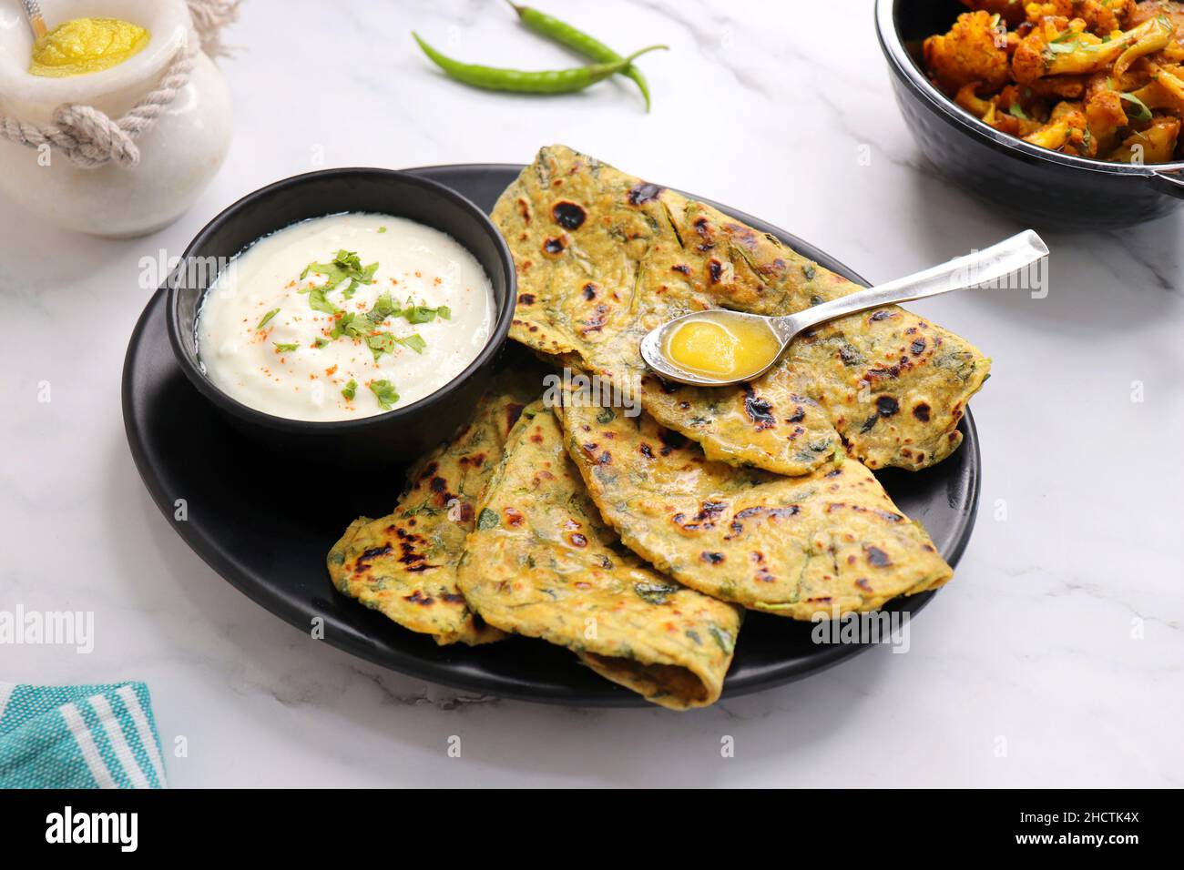 A Food called Methi paratha or Methi thepla is an Indian breakfast dish ...