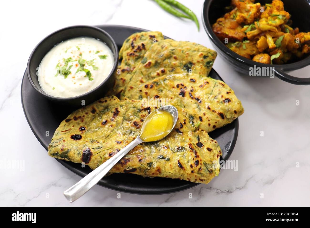 A Food called Methi paratha or Methi thepla is an Indian breakfast dish ...