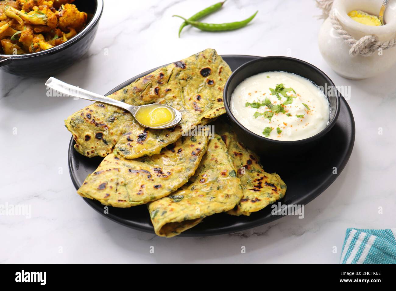 A Food called Methi paratha or Methi thepla is an Indian breakfast dish ...