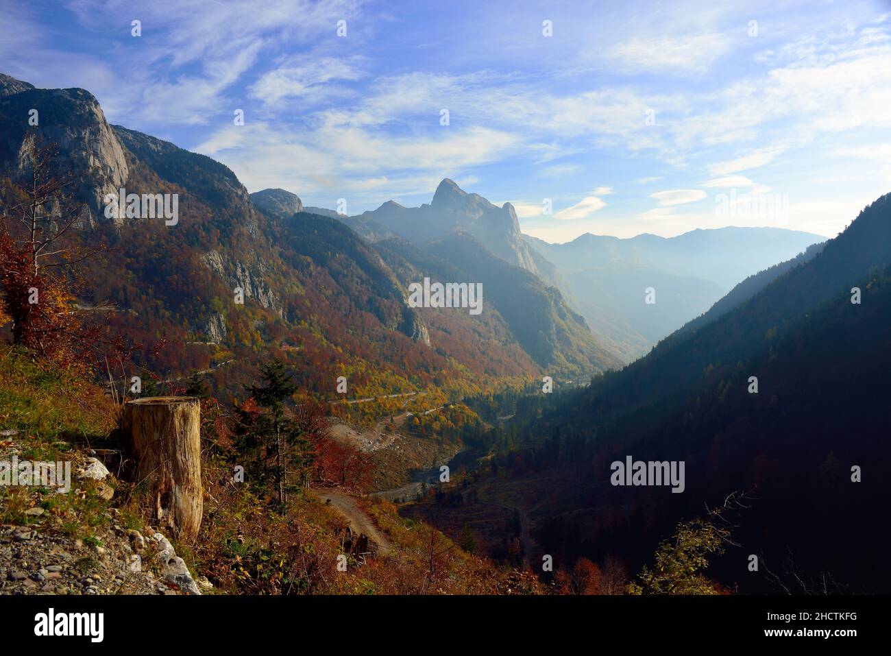 Friuli Venezia Giulia, Italy. Carnic Alps, view of mount Creta di Timau ...