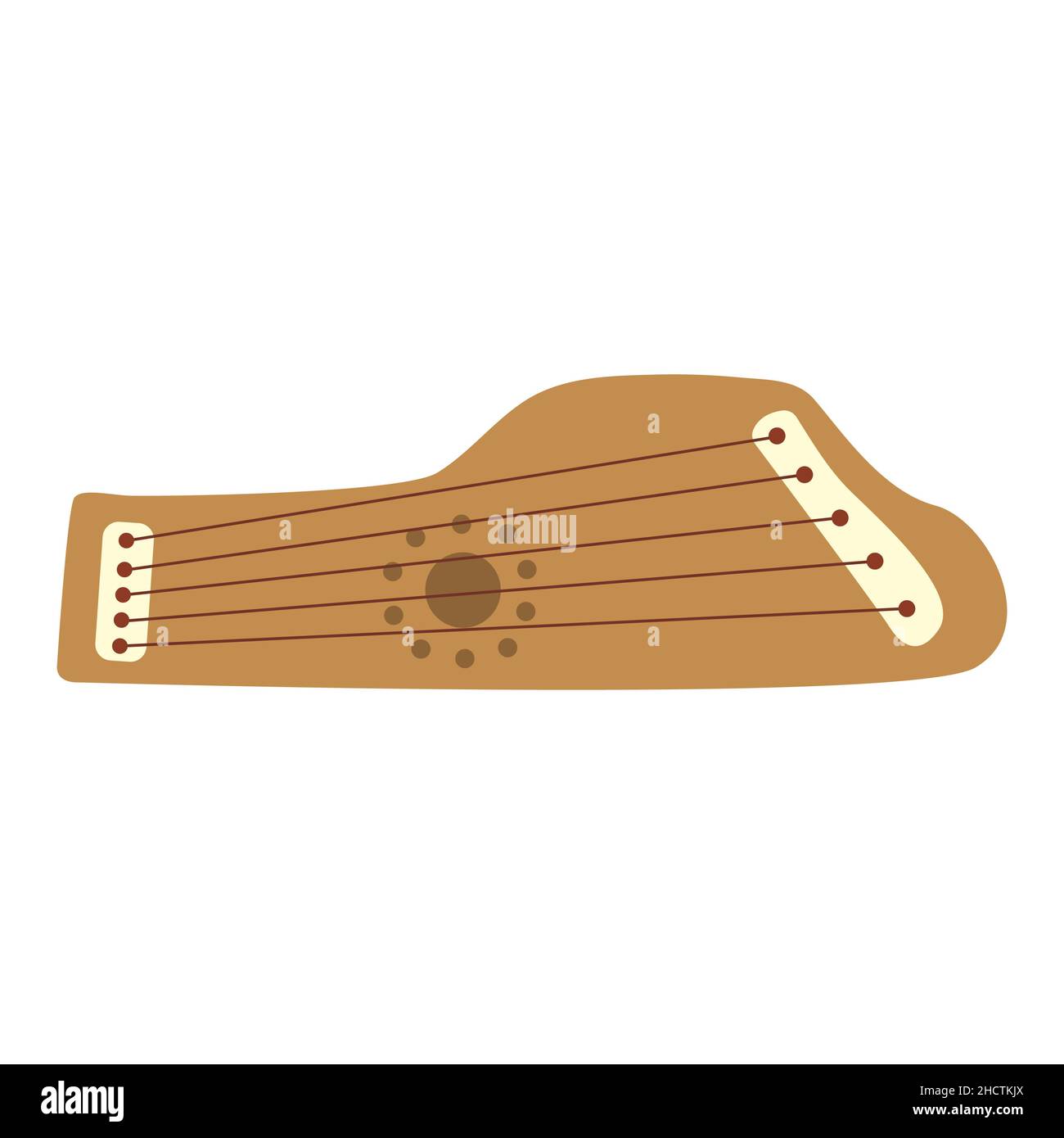 Gusli. Ancient Slavic musical instrument stringed. Colorful vector ...