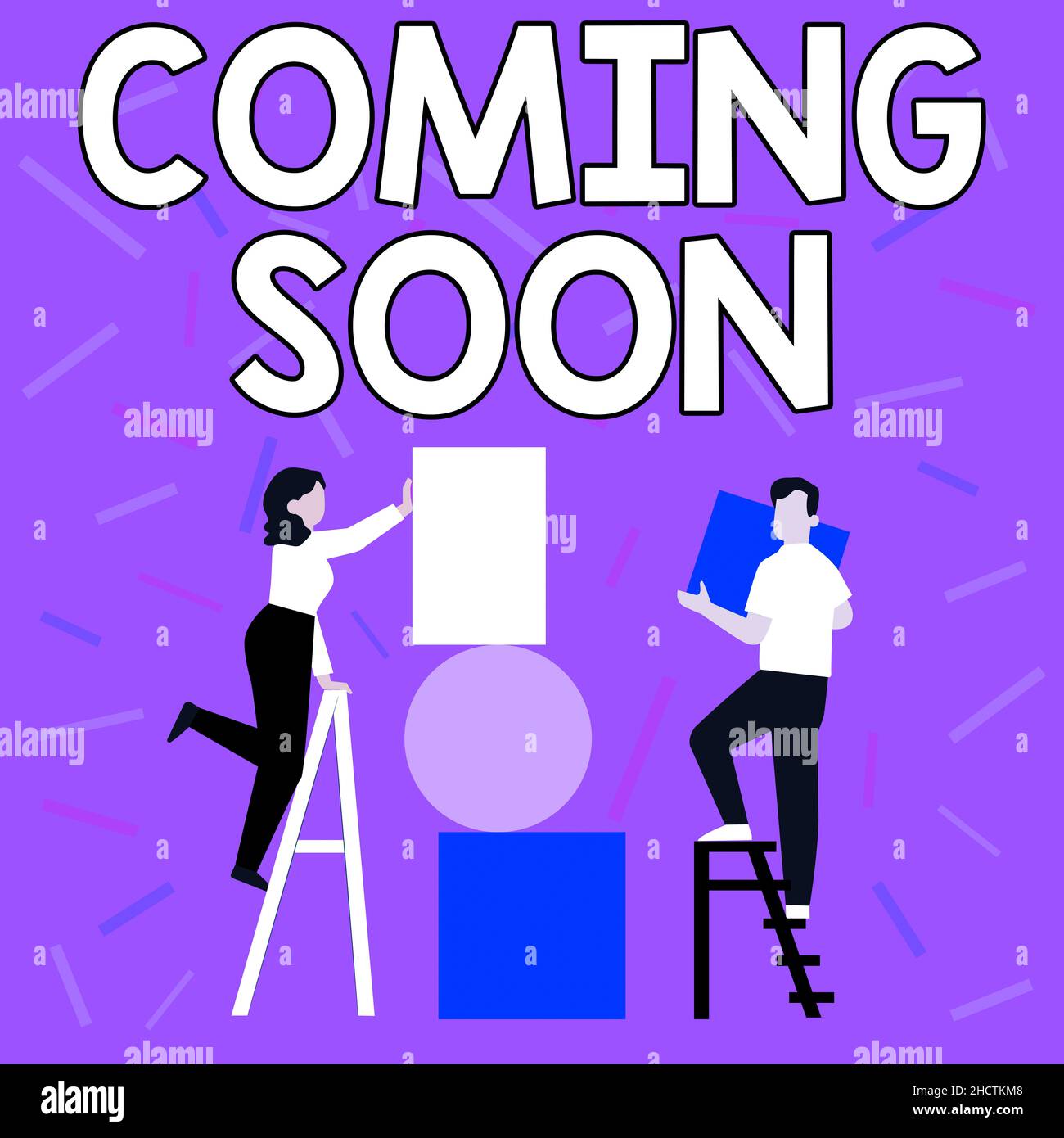 Conceptual display Coming Soon. Business showcase an event that is ...