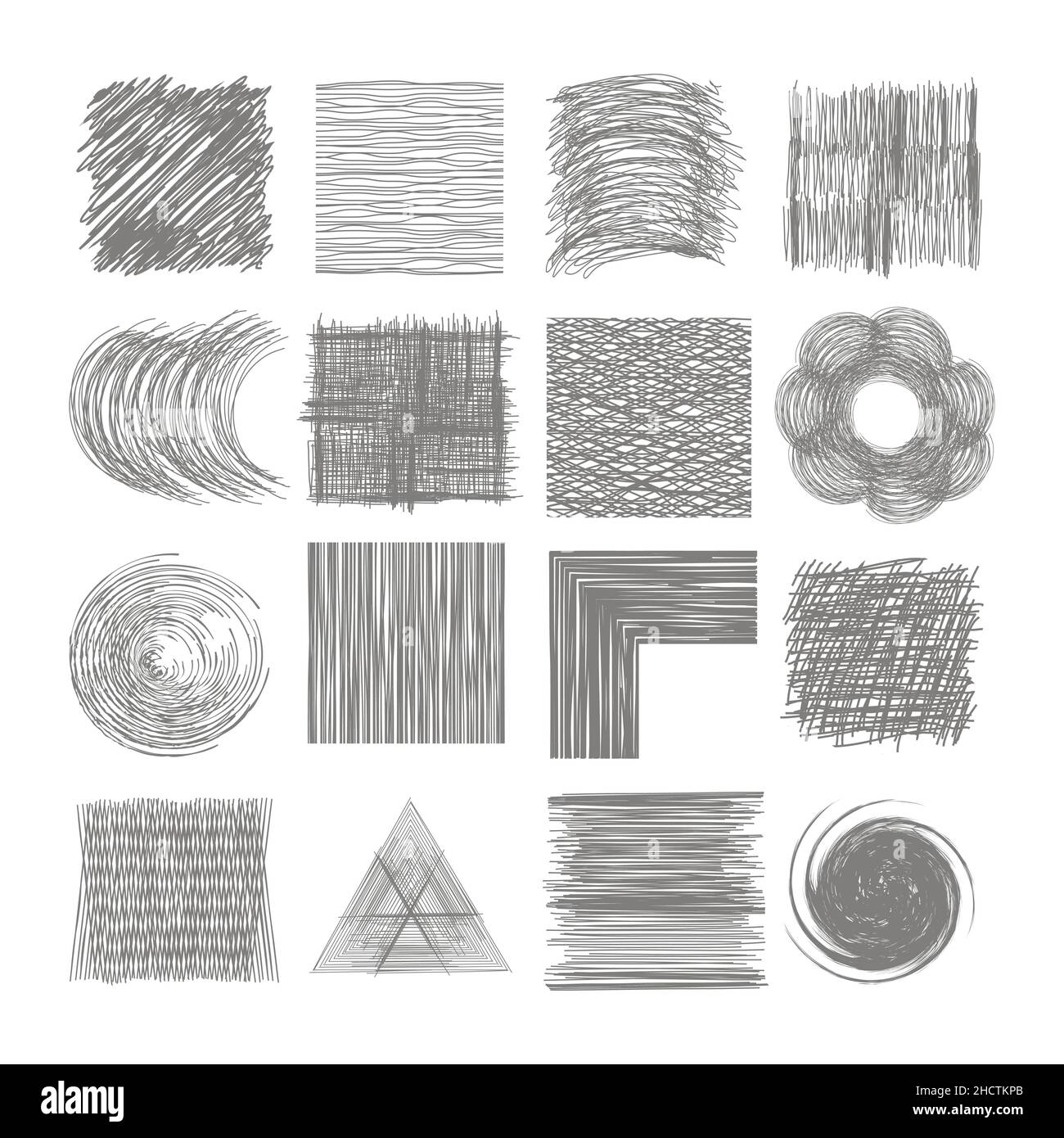 Pen Doodle Freehand Line. Sketch Hatching. Strokes Chalk Scribble Grey ...