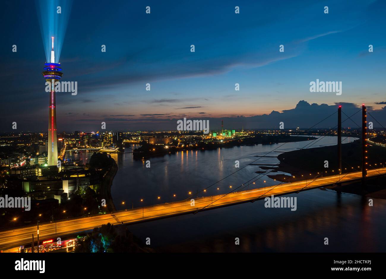 Rhine tower rheinturm hi-res stock photography and images - Alamy