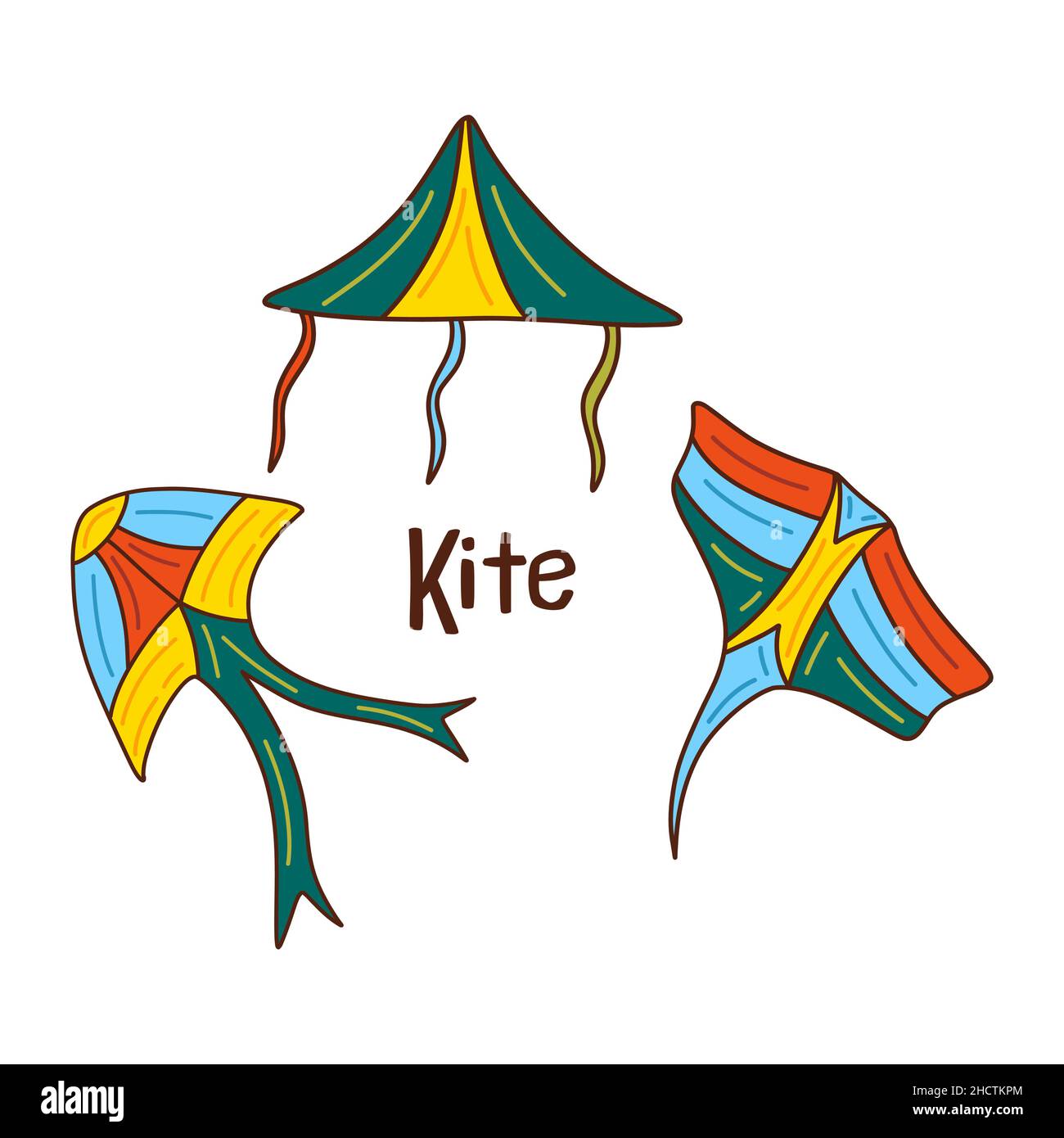 Flying kite no wind Stock Vector Images - Alamy