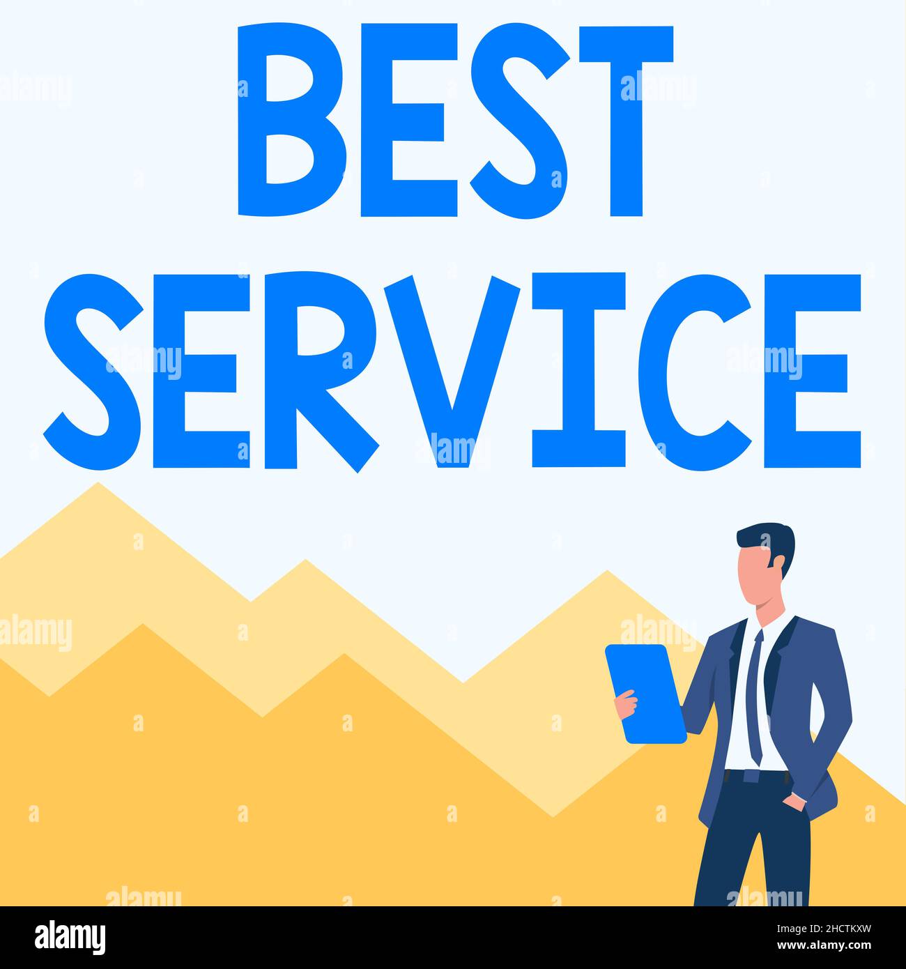 Hand writing sign Best Service. Concept meaning finest reviewed ...