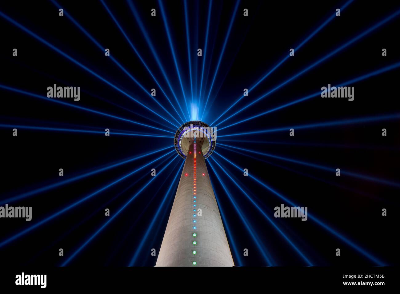 TV Tower dusseldorf at night, germany Stock Photo - Alamy