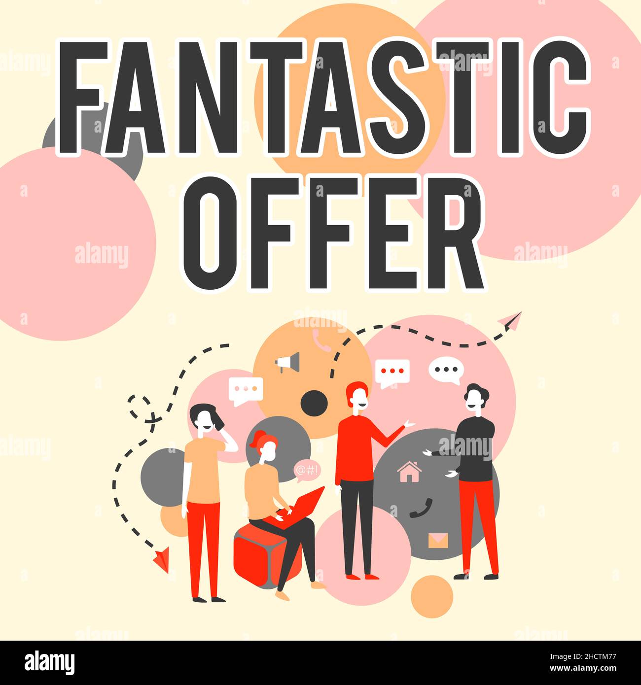Text sign showing Fantastic Offer. Business showcase a marketing ...