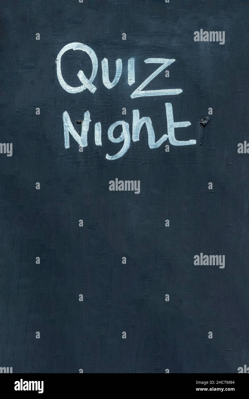 Pub quiz chalkboard hi-res stock photography and images - Alamy