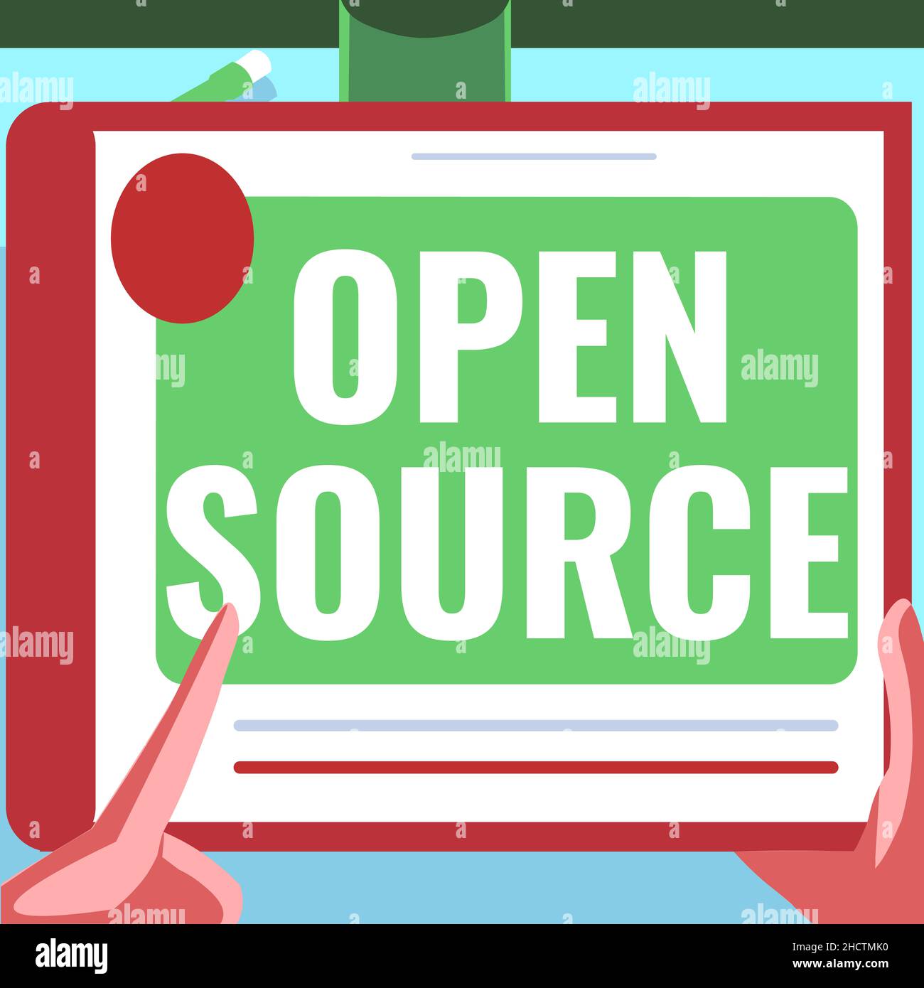 Text caption presenting Open Source. Business overview contains the source code that can be ...