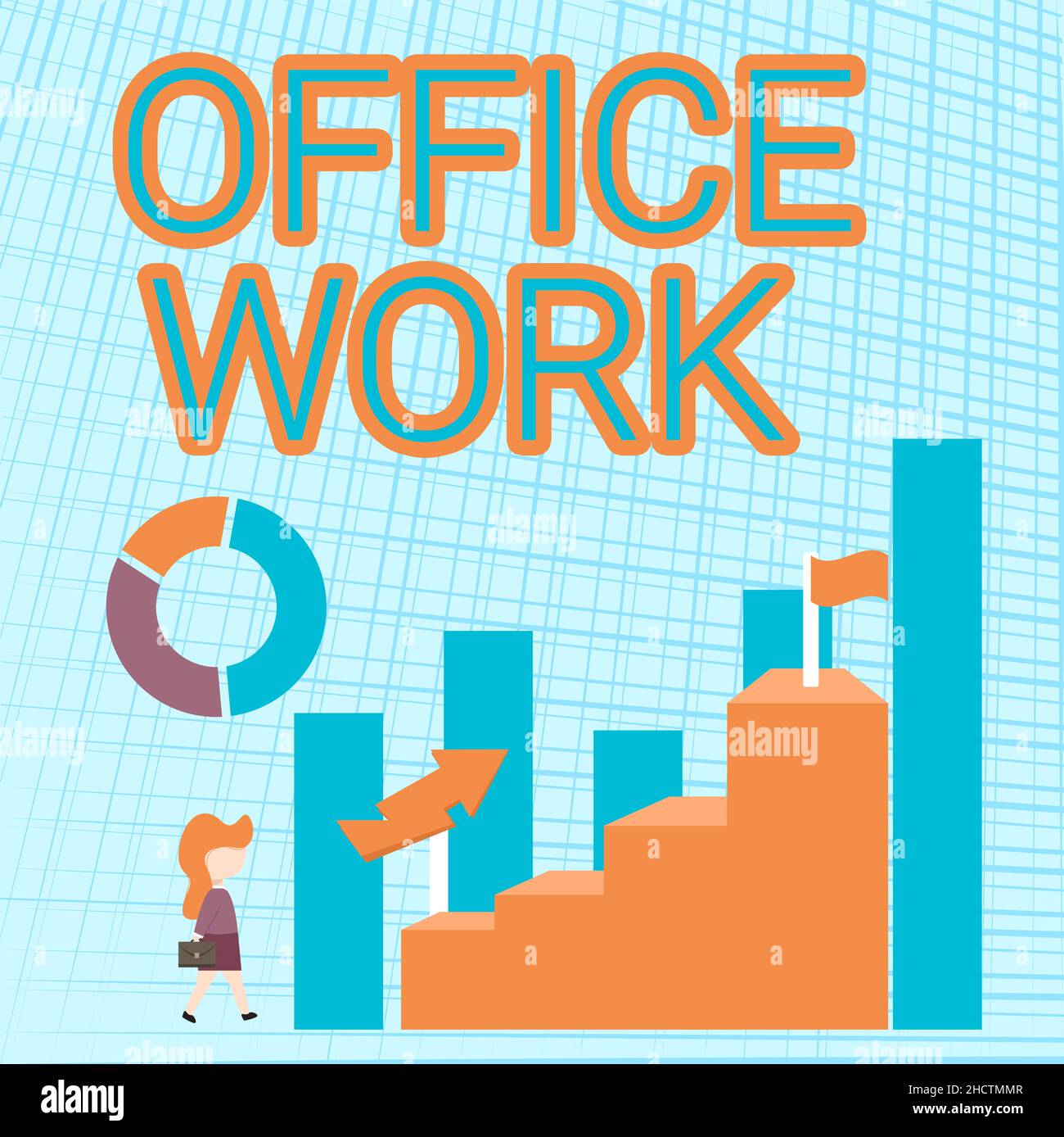 Text showing inspiration Office Work. Business approach a work that ...