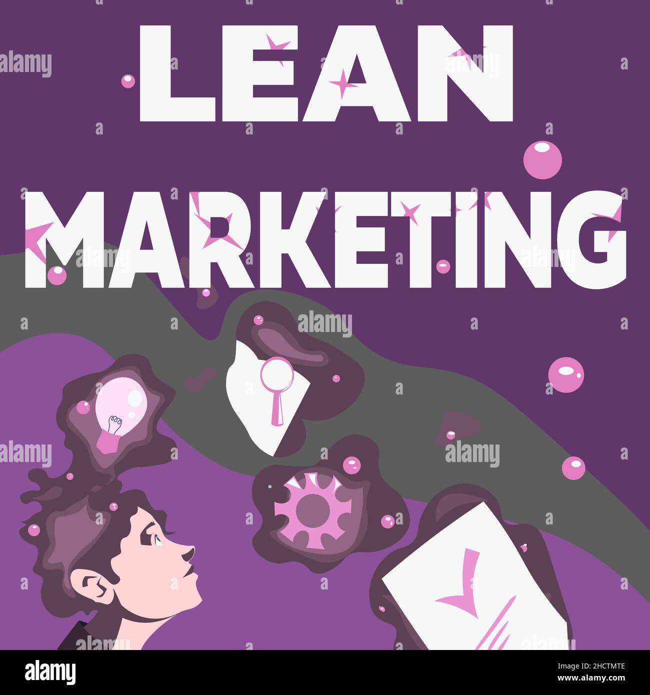 Sign displaying Lean Marketing. Concept meaning in charge of testing ...