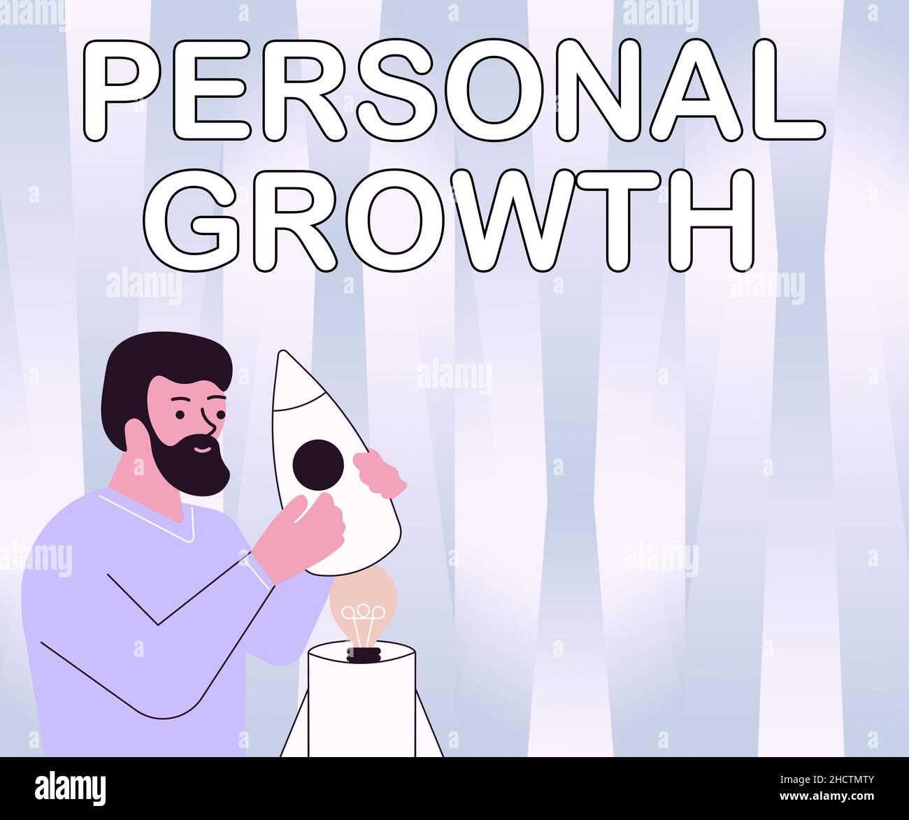 Conceptual caption Personal Growth. Business idea a longterm process ...