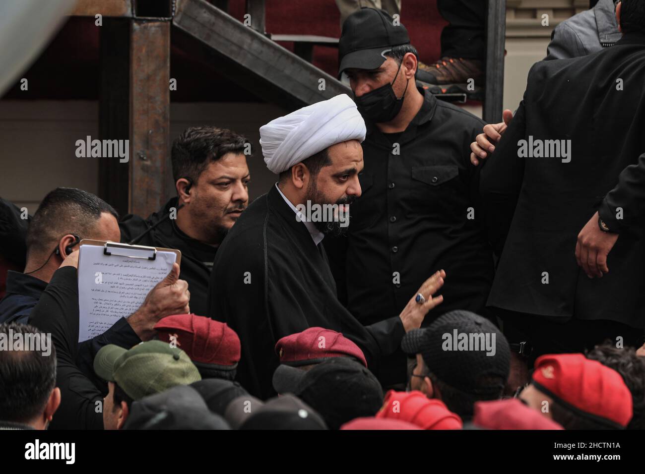 Baghdad, Iraq. 01st Jan, 2022. Qais Khazali, Secretary-General of the ...