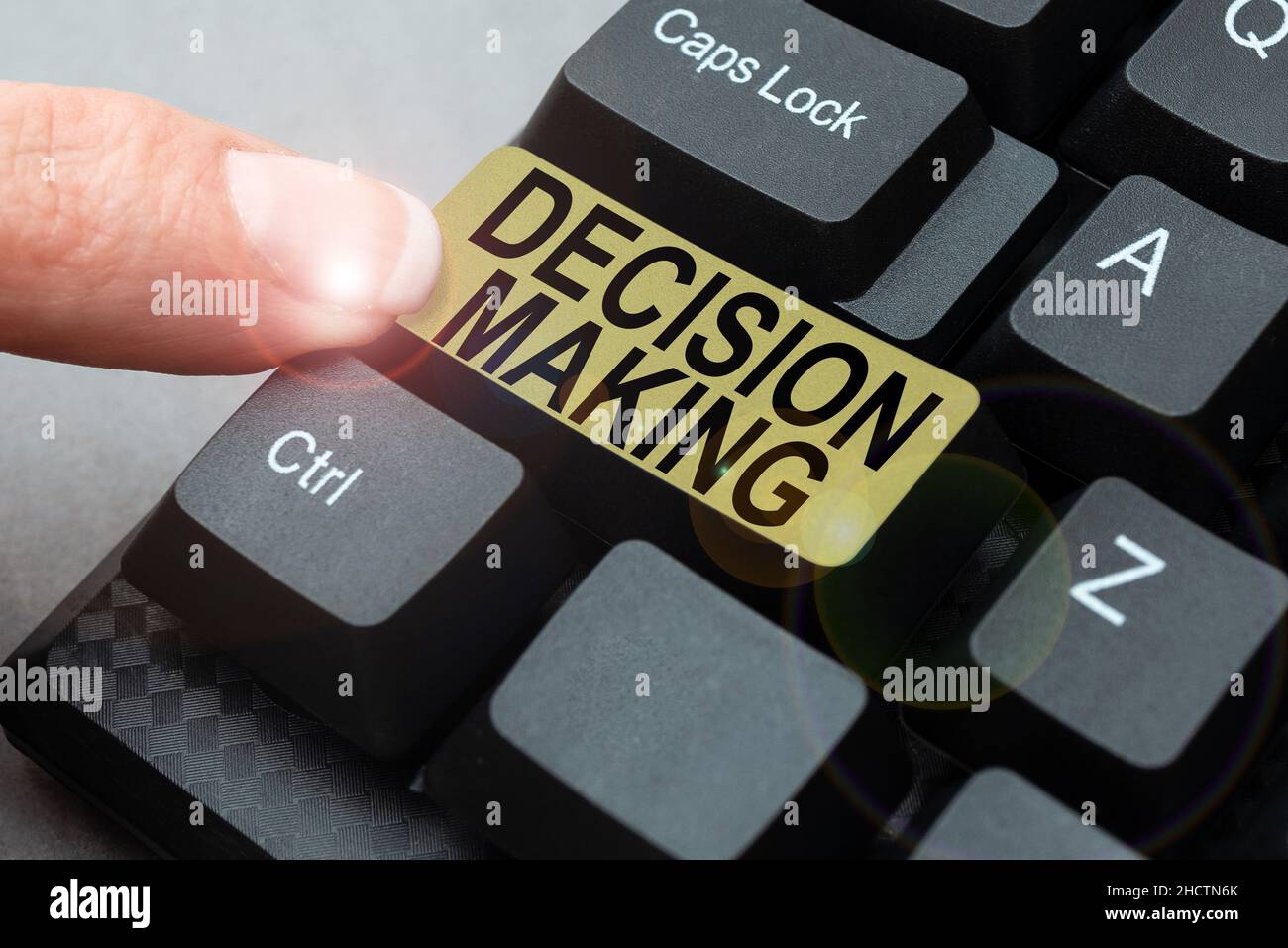 Writing displaying text Decision Making. Word Written on to choose the ...