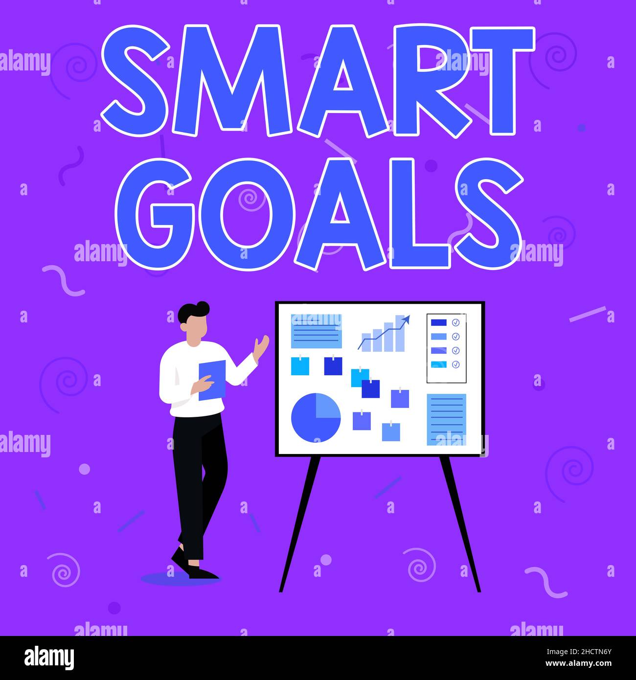 Writing displaying text Smart Goals. Internet Concept mnemonic used as ...