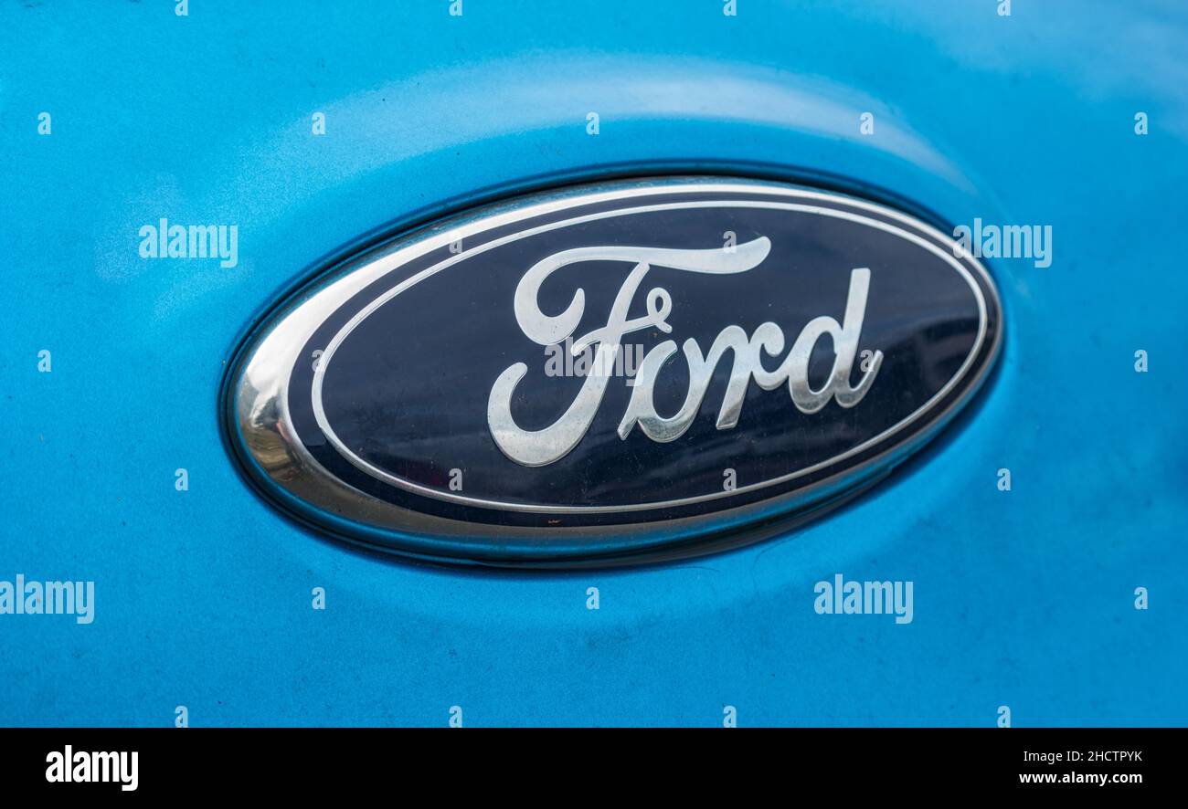 Ford Sign Close-Up. The Ford Motor Company is an American multinational ...