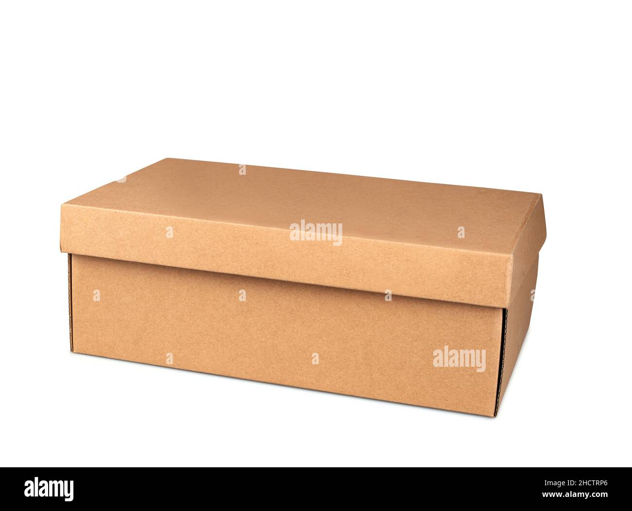 Closed brown post packaging isolated on white with clipping path Stock ...