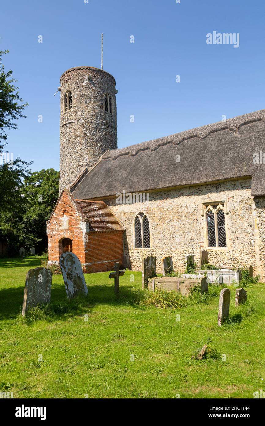 Village parish church of Saint Michael, Rushmere, Suffolk, England, UK ...