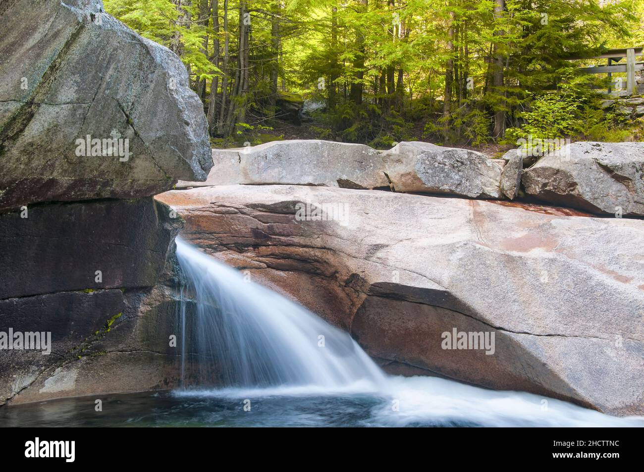 the natural landmark basin formed from the pemigewasset river in ...