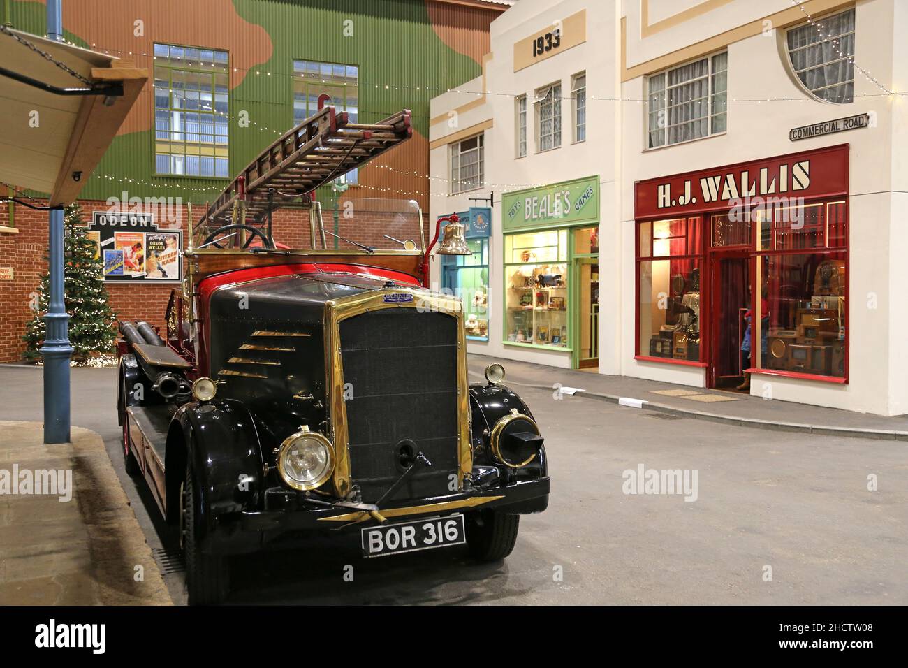 Dennis Light Six Fire Engine (1936) and 1930s shops, Milestones Museum ...