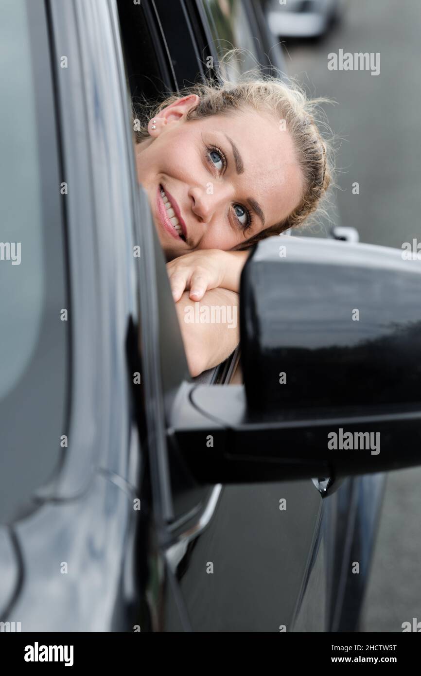 Inside car looking out open hi-res stock photography and images - Alamy