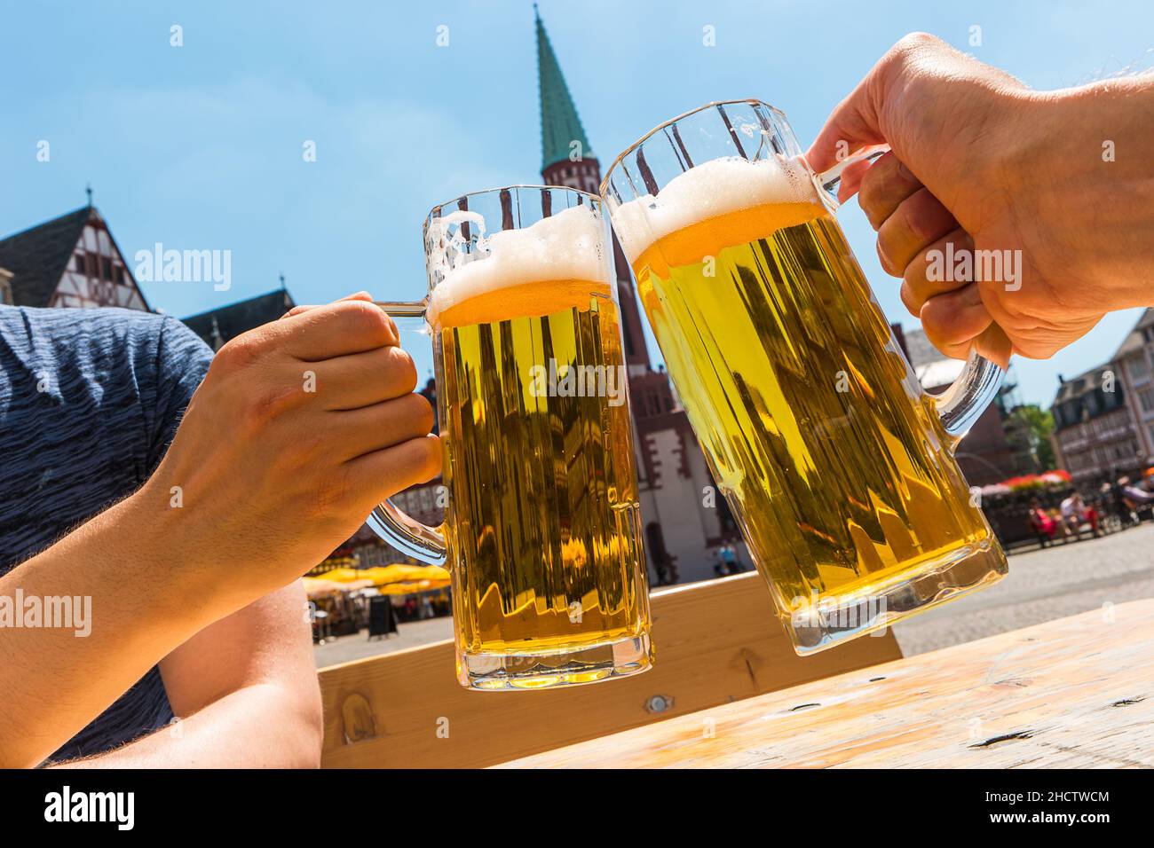 Beer garden city frankfurt hi-res stock photography and images - Alamy