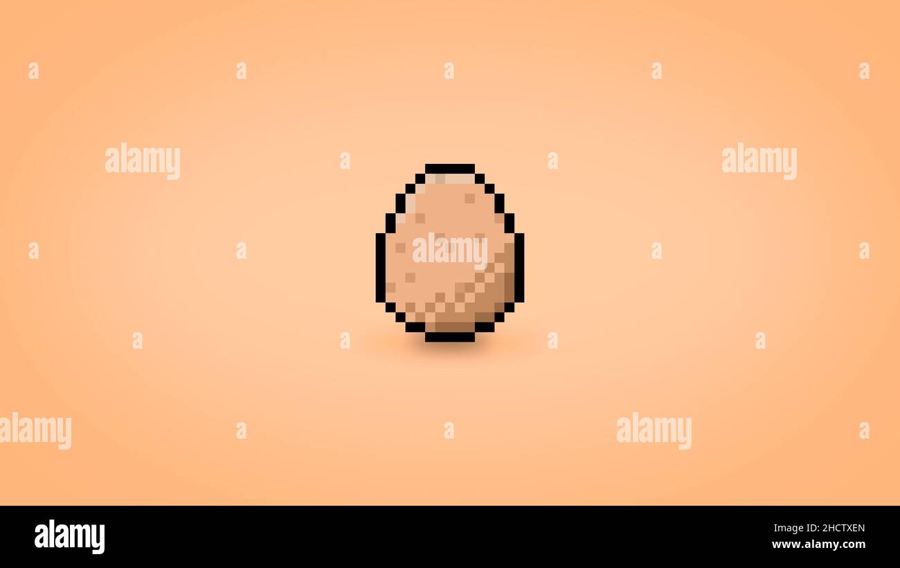 Pixel plain brown 8 bit egg background - high res 4k wallpaper Stock ...