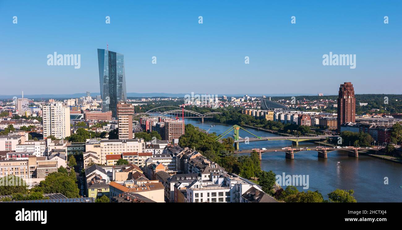 View of Frankfurt am Main at summer Stock Photo - Alamy