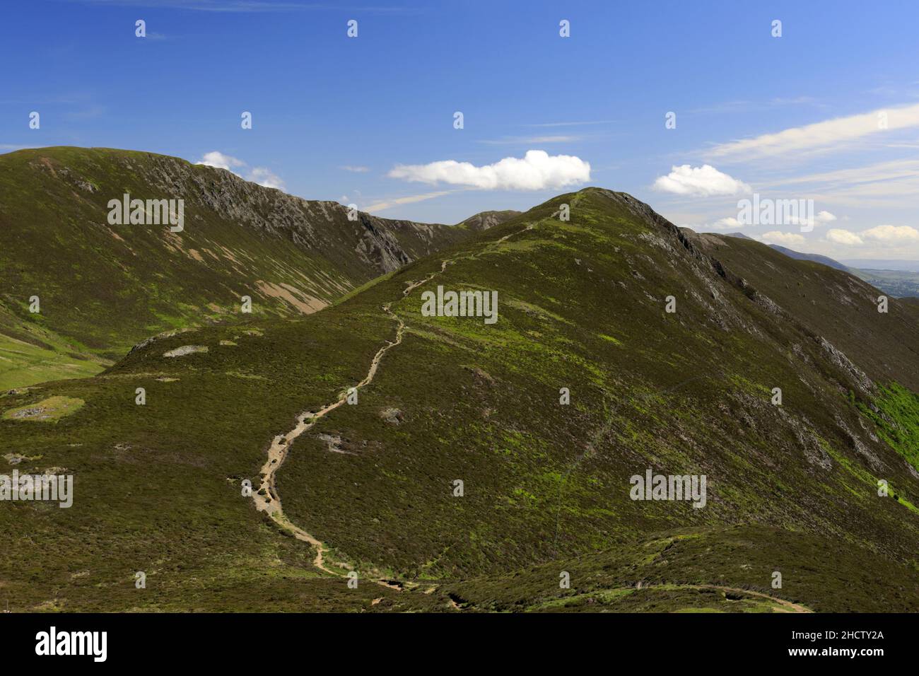 View of Ard Crags fell above Newlands pass, Lake District National Park ...