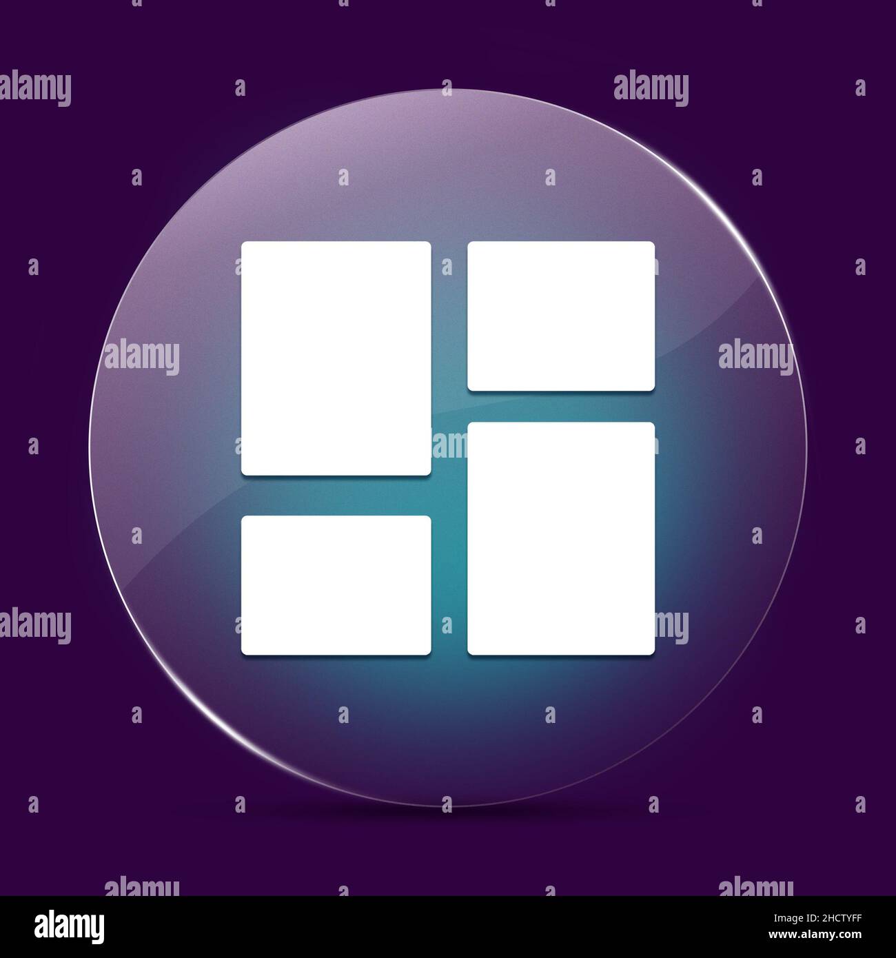Dashboard moonlight glass round button abstract on a dark purple ...