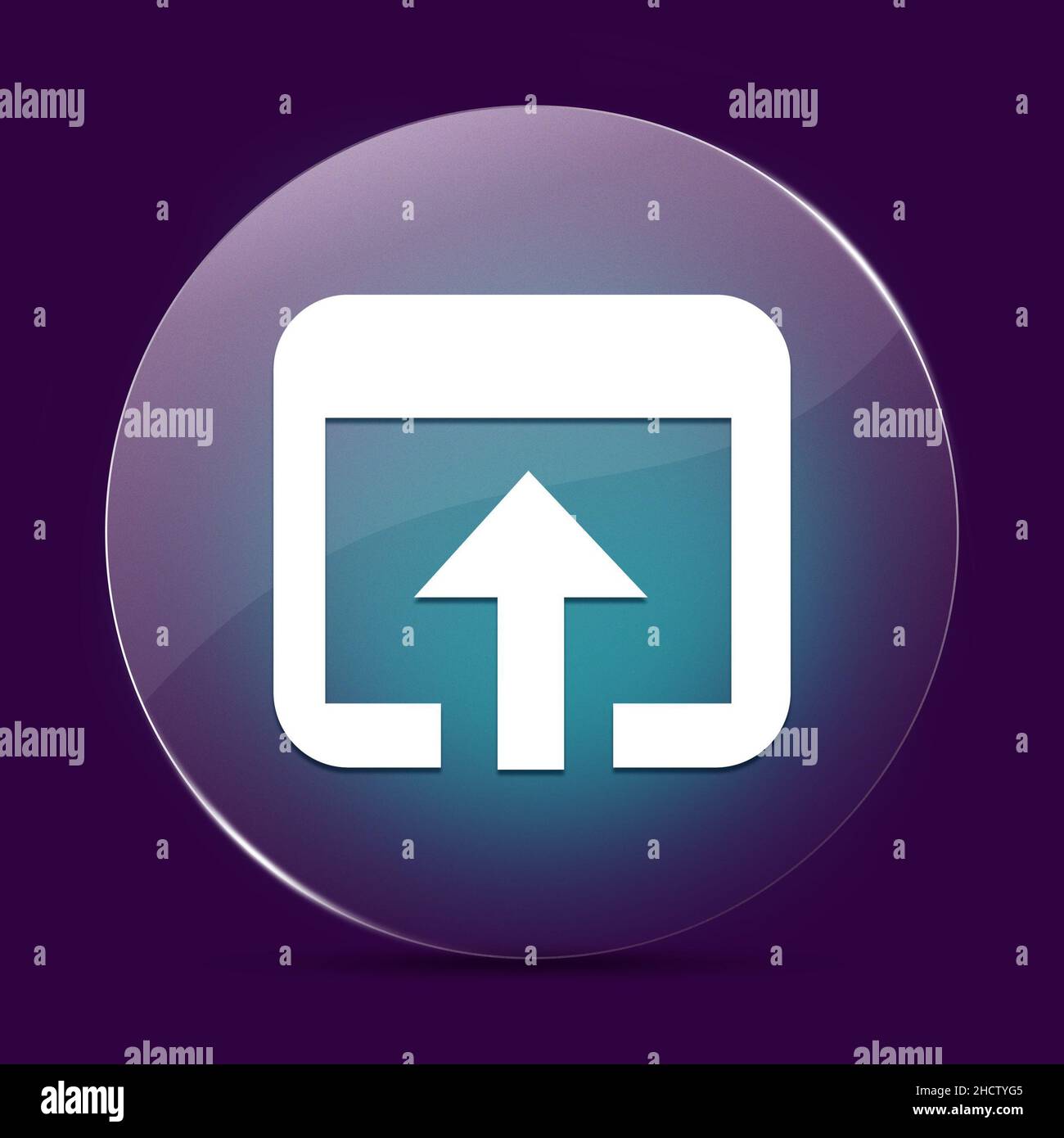 Open in browser moonlight glass round button abstract on a dark purple ...
