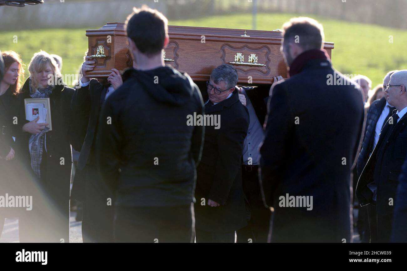 The coffin of Peter Alexander Finnegan being carried into St Patrick's ...