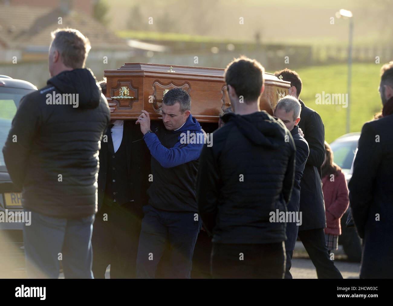 The coffin of Peter Alexander Finnegan being carried into St Patrick's ...