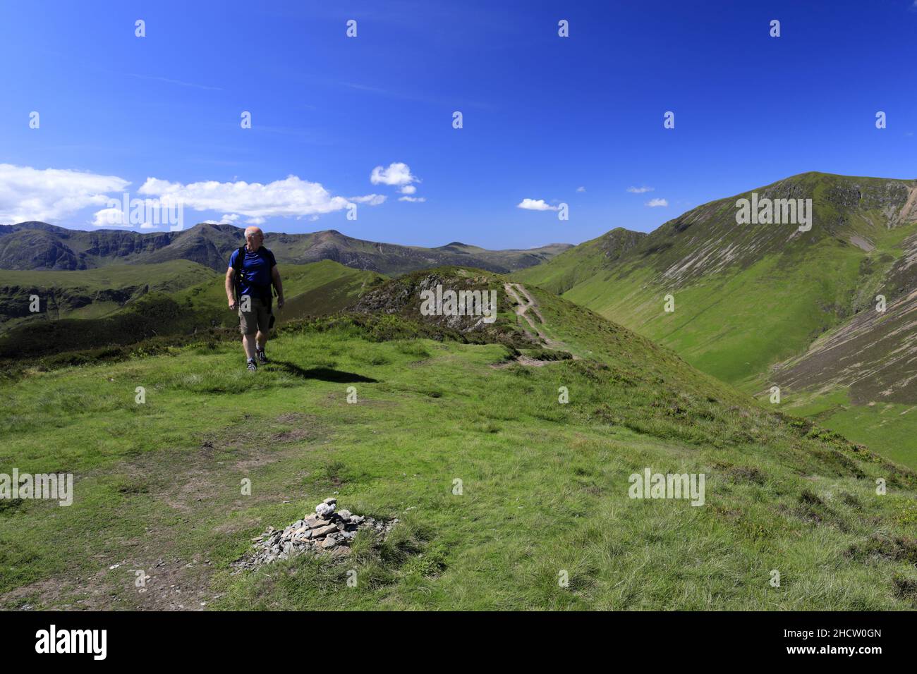 View of Ard Crags fell above Newlands pass, Lake District National Park ...