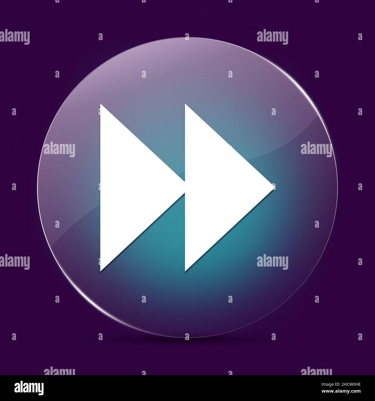 Jump forward moonlight glass round button abstract on a dark purple ...