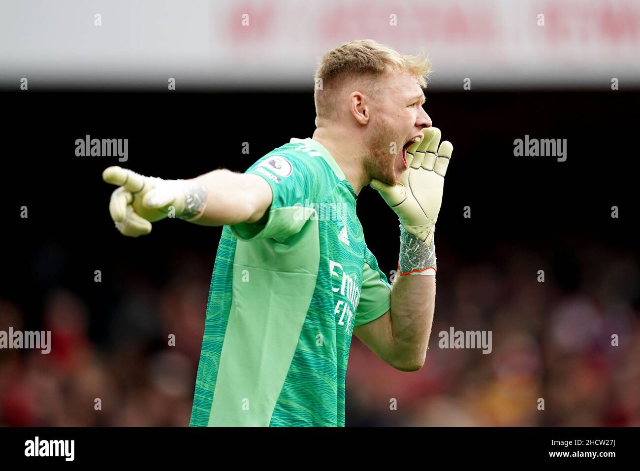 Arsenal goalkeeper Aaron Ramsdale during the Premier League match at ...