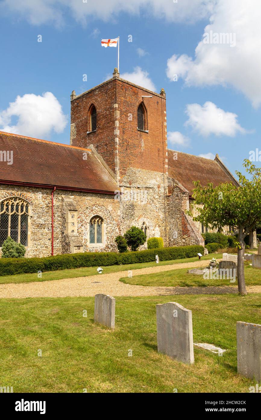 Village parish church of Saint Michael, Oulton Broad, Suffolk, England ...