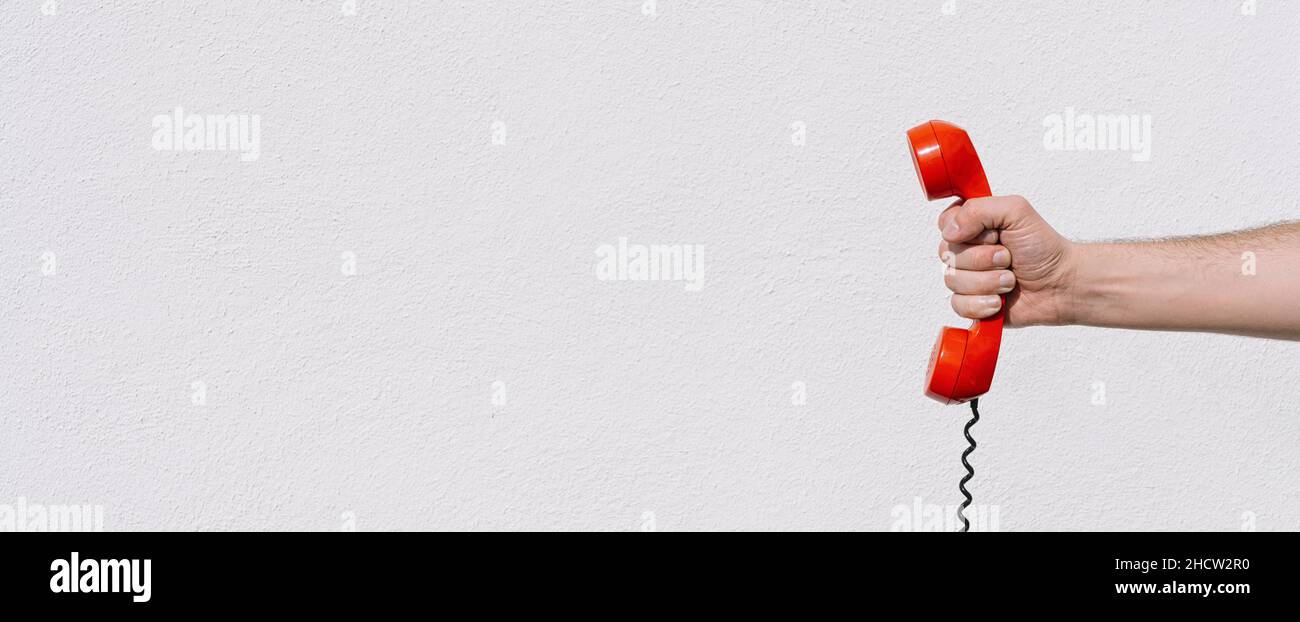 Telephone receiver dangling hi-res stock photography and images - Alamy