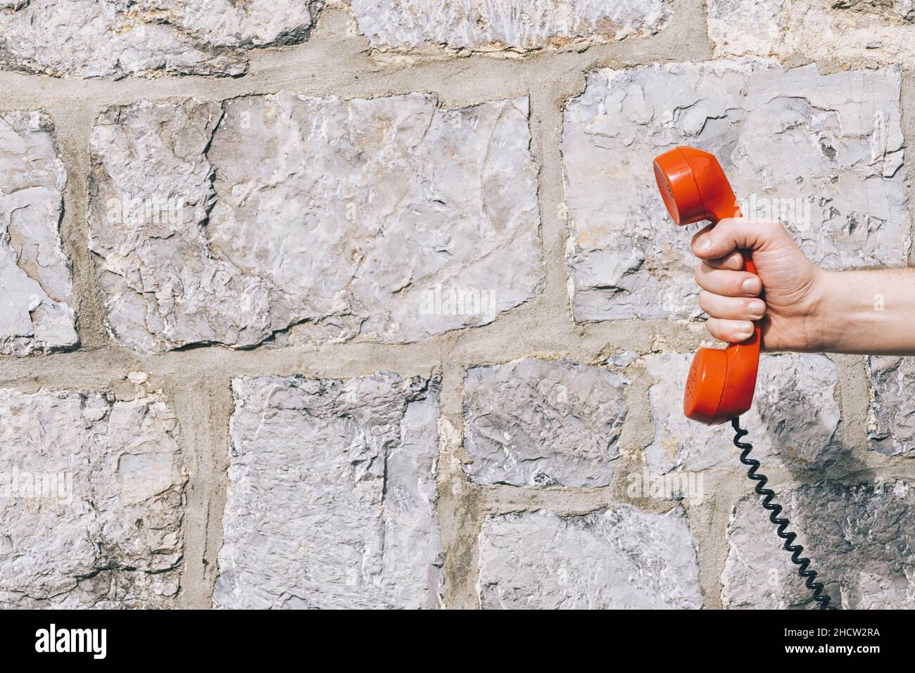 Telephone receiver dangling hi-res stock photography and images - Alamy