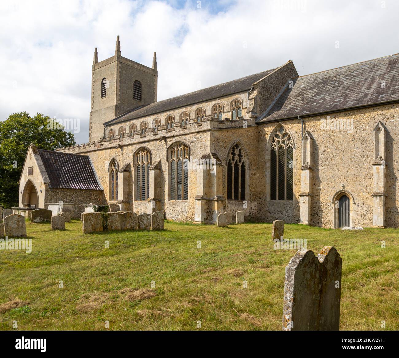 Village parish church of Saint Mary, Redgrave, Suffolk, England, UK ...